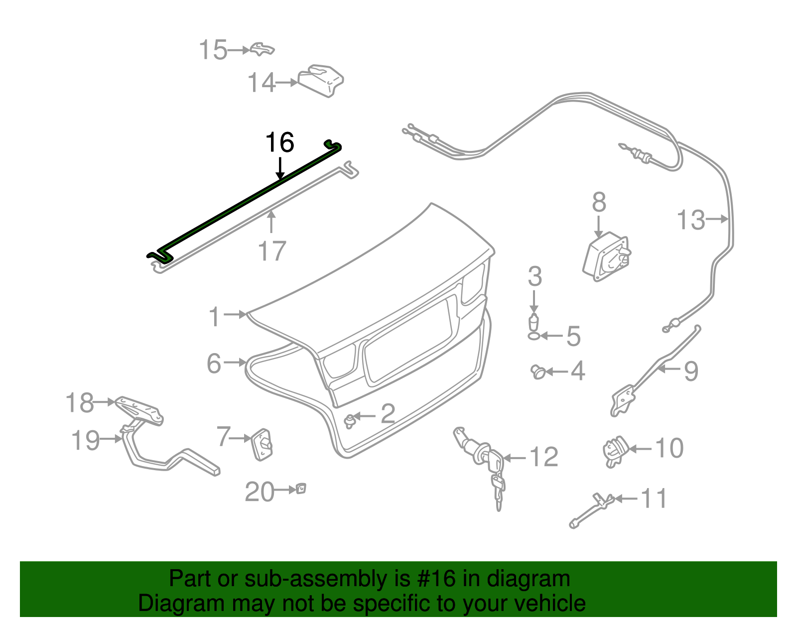 57521AE02A - 2000-2004 Subaru - Torsion Bar | Subaru Parts HQ