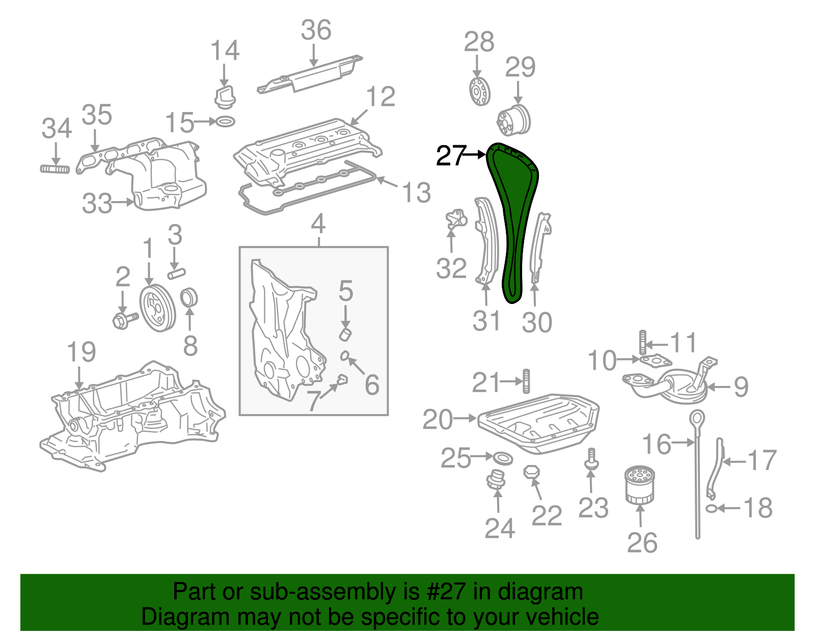 2000-2019 Toyota Timing Chain 13506-21050 | Retail Performance Auto Parts