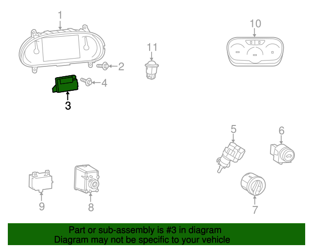 2014-2016 Dodge Dart Module 68264746AA | Mopar Parts Canada
