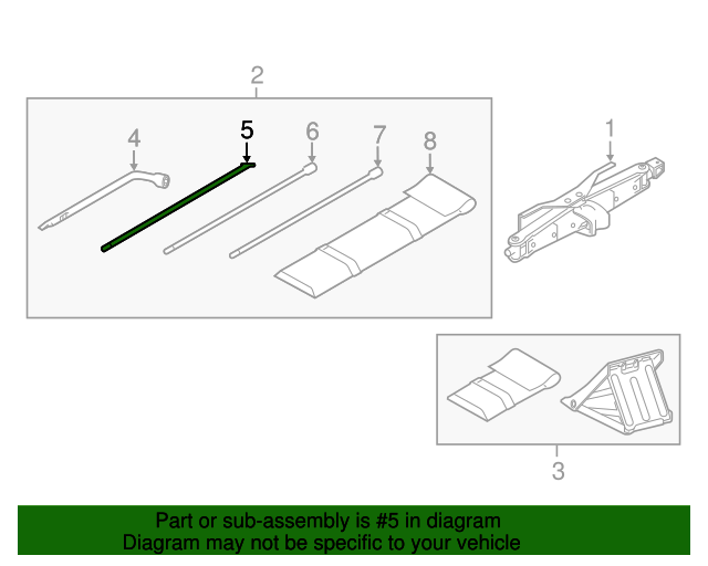 99552-7S200 - Tool Kit Rod 2004-2024 Nissan | Nissan Parts ...