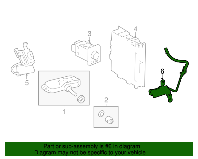 2013-2021 Lexus Tire Pressure Monitoring System Sensor Transponder ...