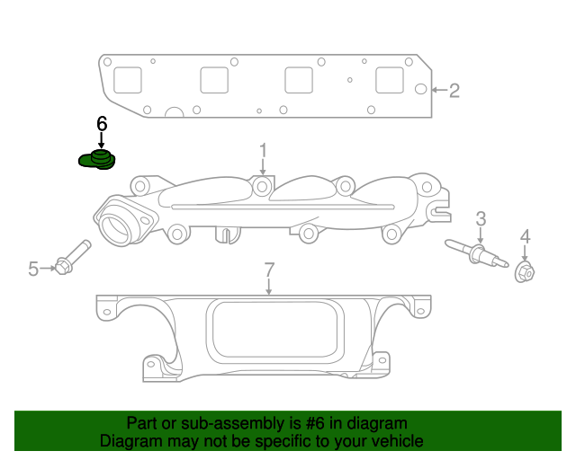 2008-2023 Mopar Exhaust Manifold U-Nut 6036684AA | TascaParts.com