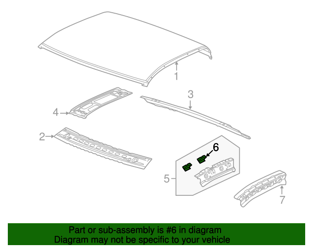 Roof Side Rail Bracket - GM (22959718) | GMPartsDirect.com