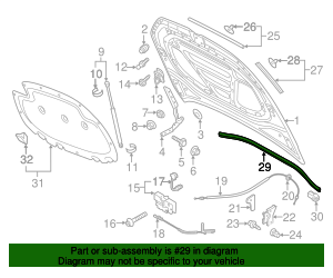 2015-2022 Volkswagen Seal To Cowl 5NA-823-723 | OEM Parts Online