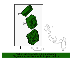 2020-2022 Porsche Macan Air Cleaner Assembly 95B-129-607-G | OEM Parts ...