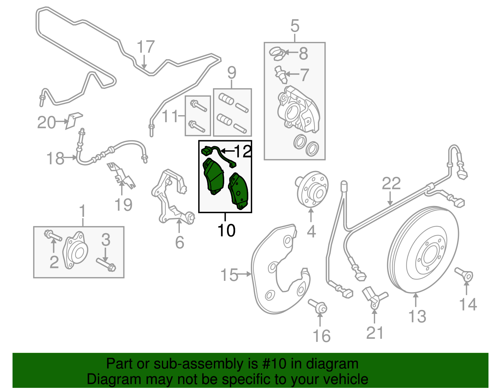 2009-2012 Audi Q5 Brake Pads 8K0-698-151-Q | OEM Parts Online