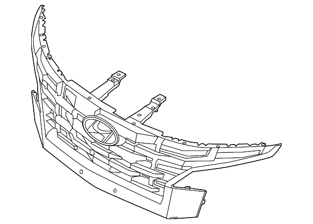 Genuine Upper Grille for 2022-2024 Hyundai Santa Cruz | Part# 86350 ...