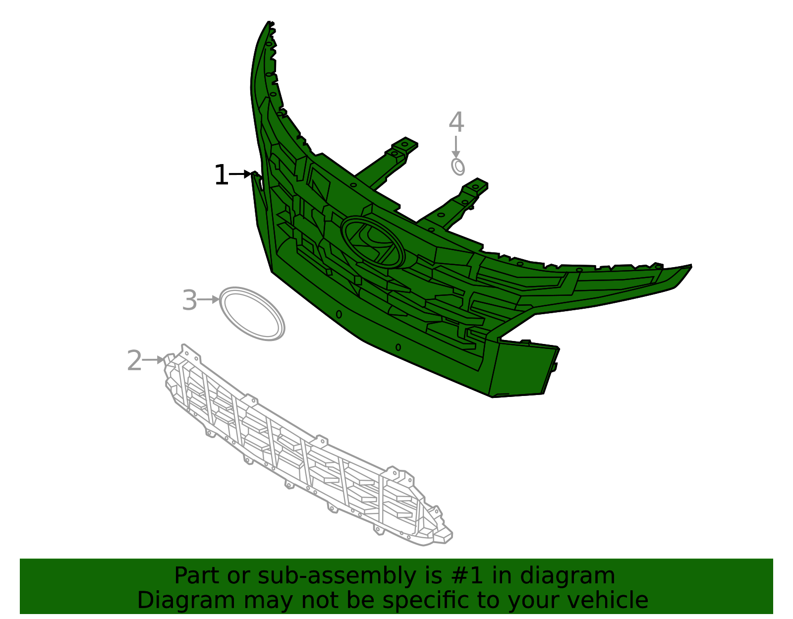 2022-2024 Hyundai Santa Cruz Upper Grille 86350-K5000-SPA | Retail ...