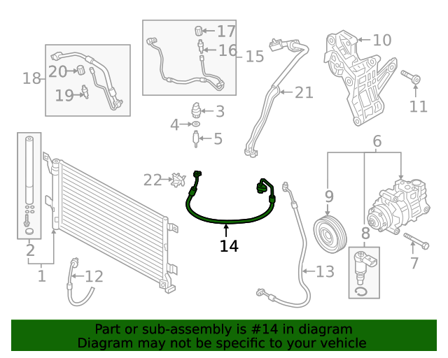 2018-2024 Audi A/C Refrigerant Suction Hose 8W0-816-743-BQ | AutoNation ...