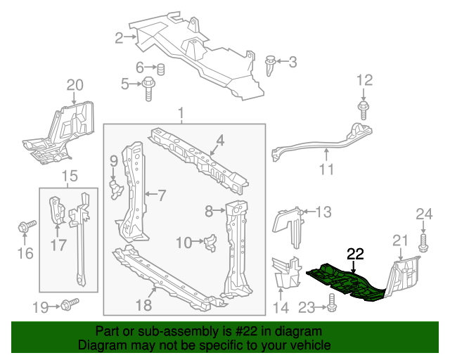 2016-2019 Toyota Prius C Splash Shield 51451-52031 | OEM Parts Online