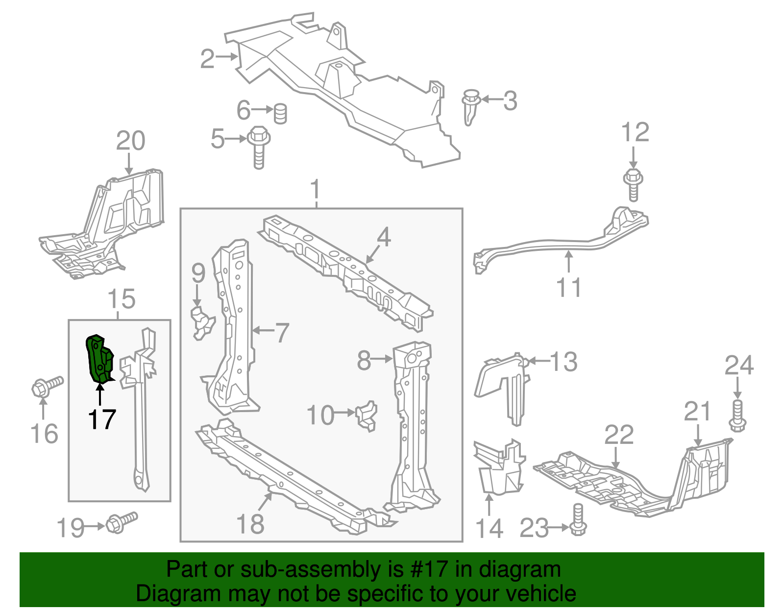 2012-2017 Toyota Prius C Support Bracket 53951-52020 | Toyota Parts Center