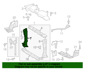 53209-52010 - Radiator Support Side Panel - 2012-2019 Toyota Prius C ...