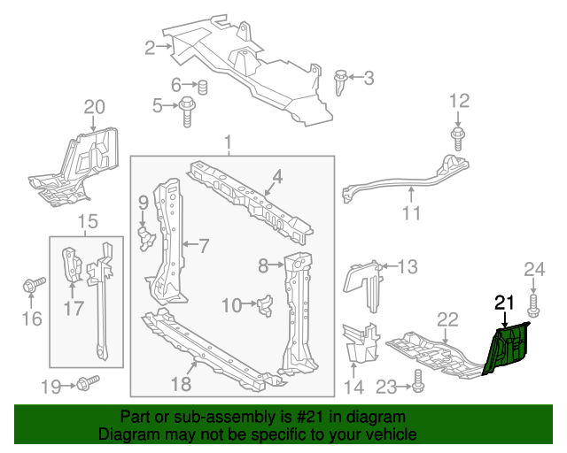 2012-2015 Toyota Prius C Splash Shield 51442-52140 | Toyota Parts Center