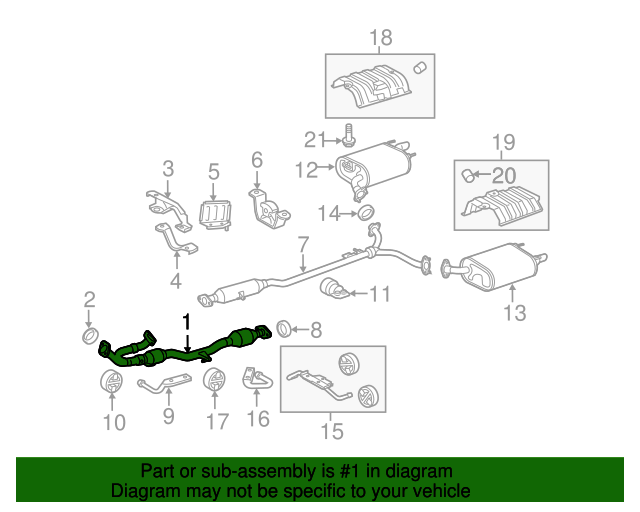 2007-2012 Toyota Front Pipe 17410-0P100 | OEM Parts Online