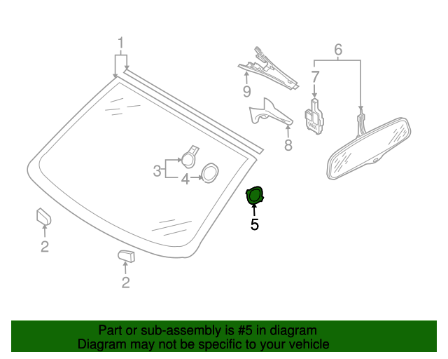 4F0-907-671-B - Rain Sensor Retainer Spring 2004-2015 Audi | Audi OEM Parts