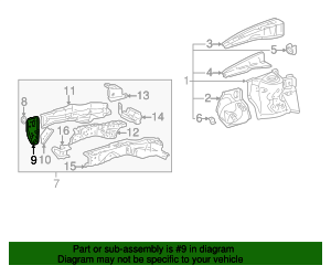 1998-2000 Toyota RAV4 Fender Rail Bracket 57114-42020 | Toyota Parts Center