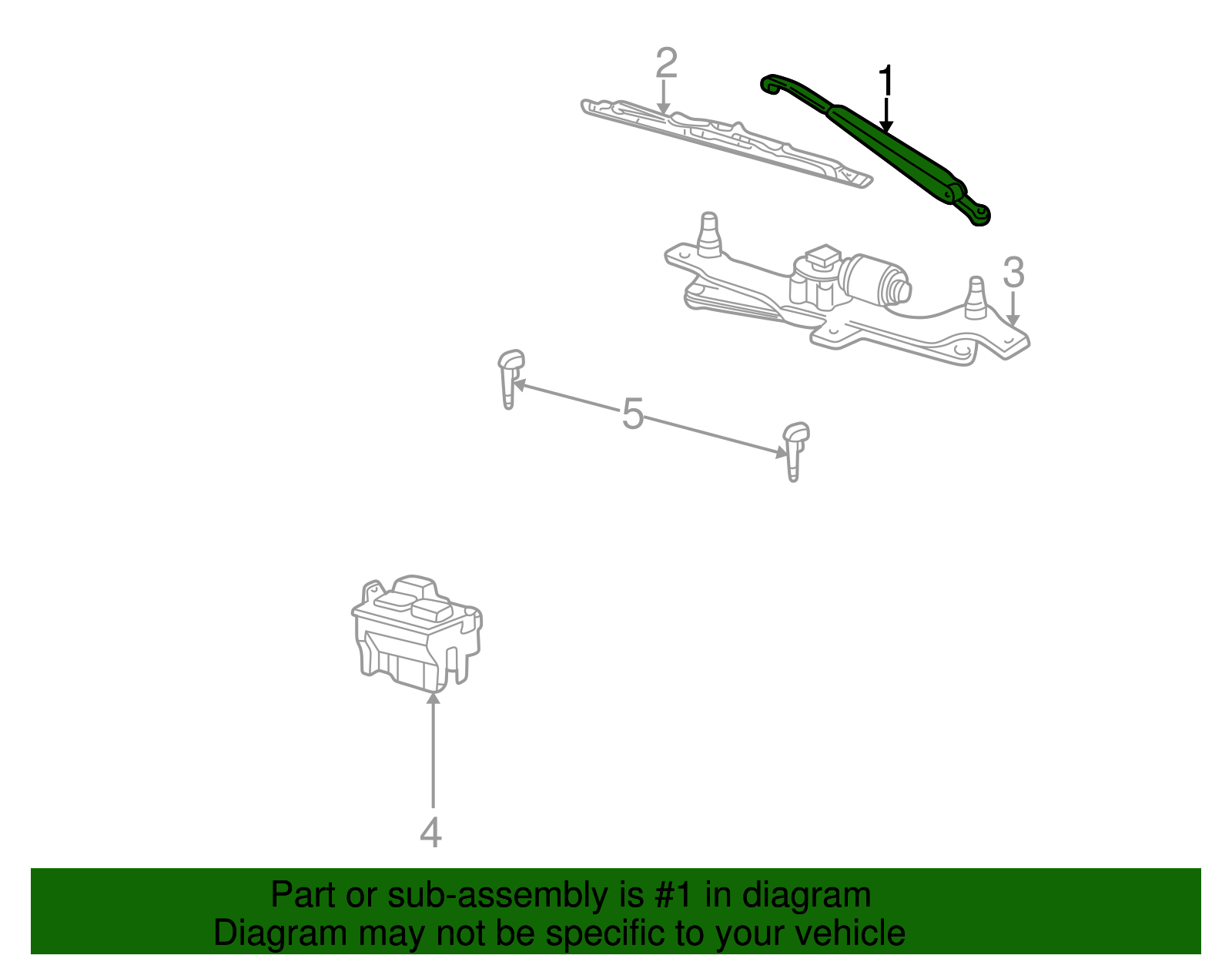 9L3Z-17527-A - 2004-2014 Ford - Wiper Arm | Ford OEM Parts Outlet