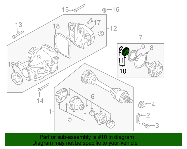 33107505604 - 1997-2018 BMW Drive Axle Shaft Seal (33-10-7-505-604 ...