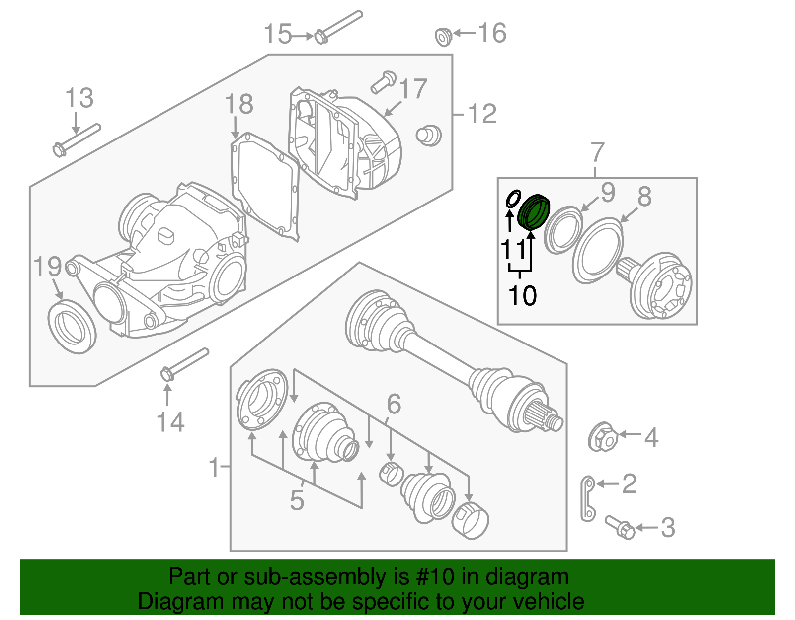 33107505604 - 1997-2018 BMW Drive Axle Shaft Seal (33-10-7-505-604 ...
