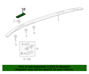 75635-48010-B1 - Roof Rack Cover - 2021-2023 Toyota Venza | Sparks Parts