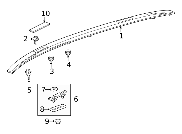 75635-48010-B1 - Roof Rack Cover - 2021-2023 Toyota Venza | Sparks Parts