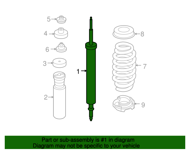 33526772927 - 2007-2013 BMW Shock Absorber (33-52-6-772-927) | BMW of ...