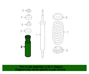 33-50-6-773-628 - Auxiliary shock absorber, rear 2006-2013 BMW ...