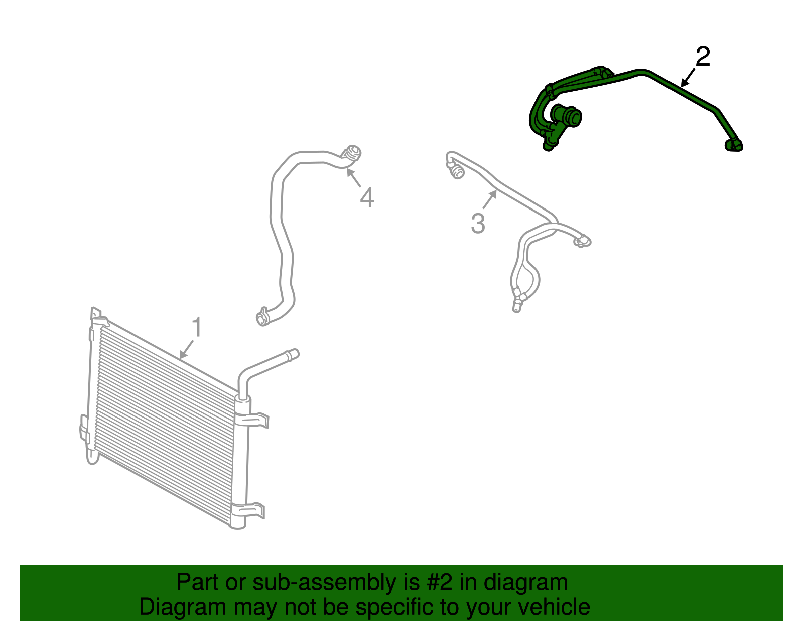 Genuine OEM Outlet Hose Part# LR019007 Fits 2010-2013 Land Rover Range ...