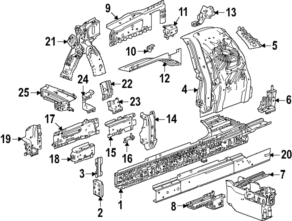 2024-2025 GMC Sierra EV Extension Assembly 86538932 GM | GMPartsDirect.com