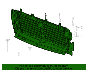 2019-2022 GMC Sierra 1500 Front Bumper Shutter 84641100 ...