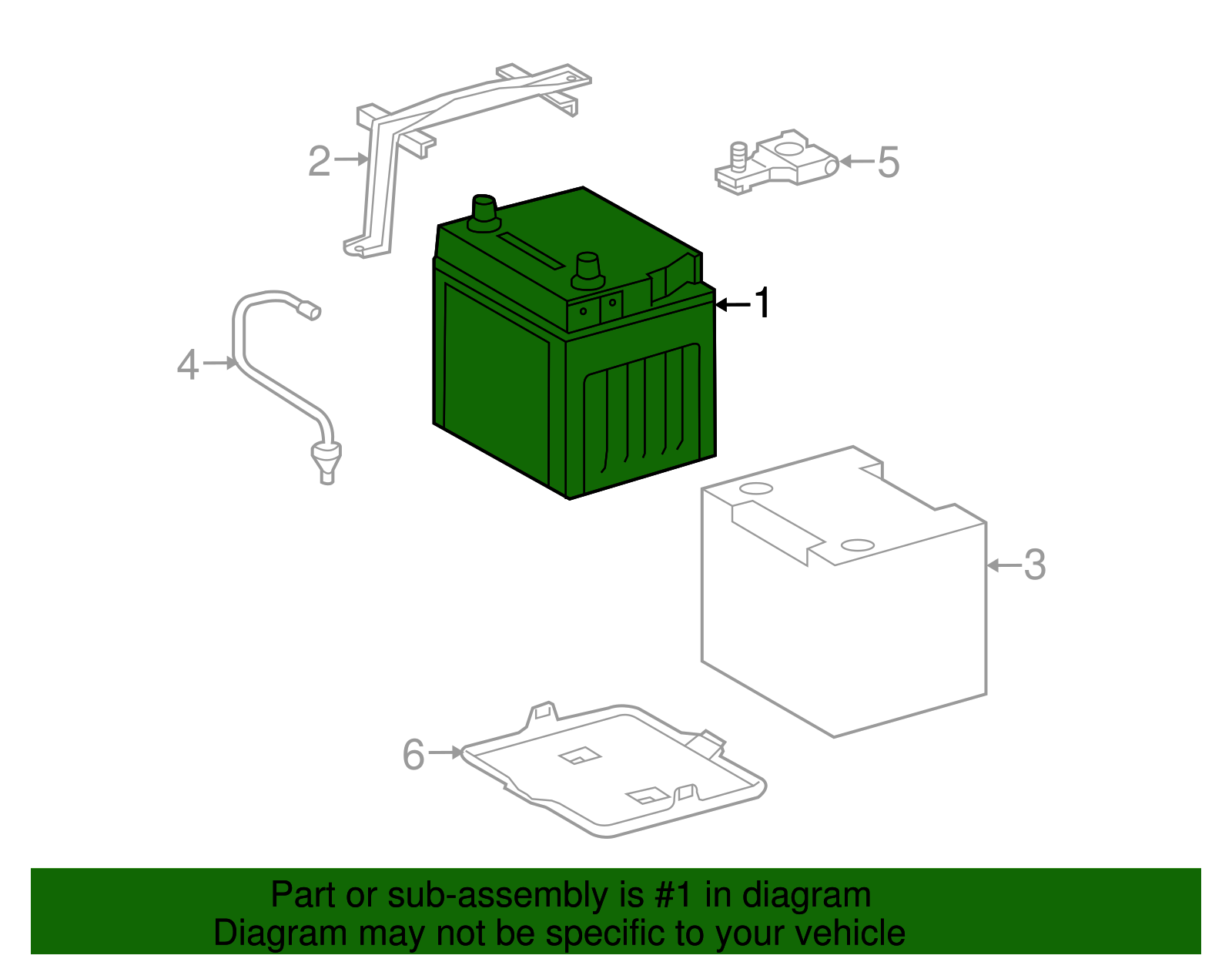 2010-2022 Lexus Vehicle Battery 28800-31293 | OEM Parts Online