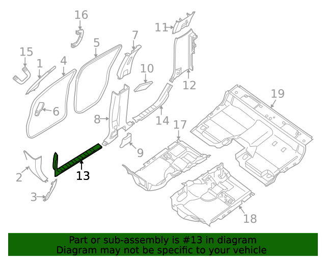 769B5-ZS30A - Scuff Plate - 2008-2021 Nissan | Nissan OEM Parts Direct