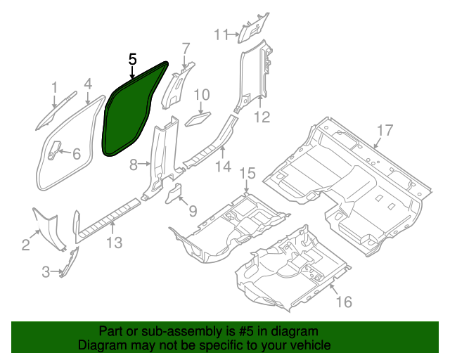 2009-2019 Nissan Frontier Opening Trim 76924-ZS40A | TascaParts.com