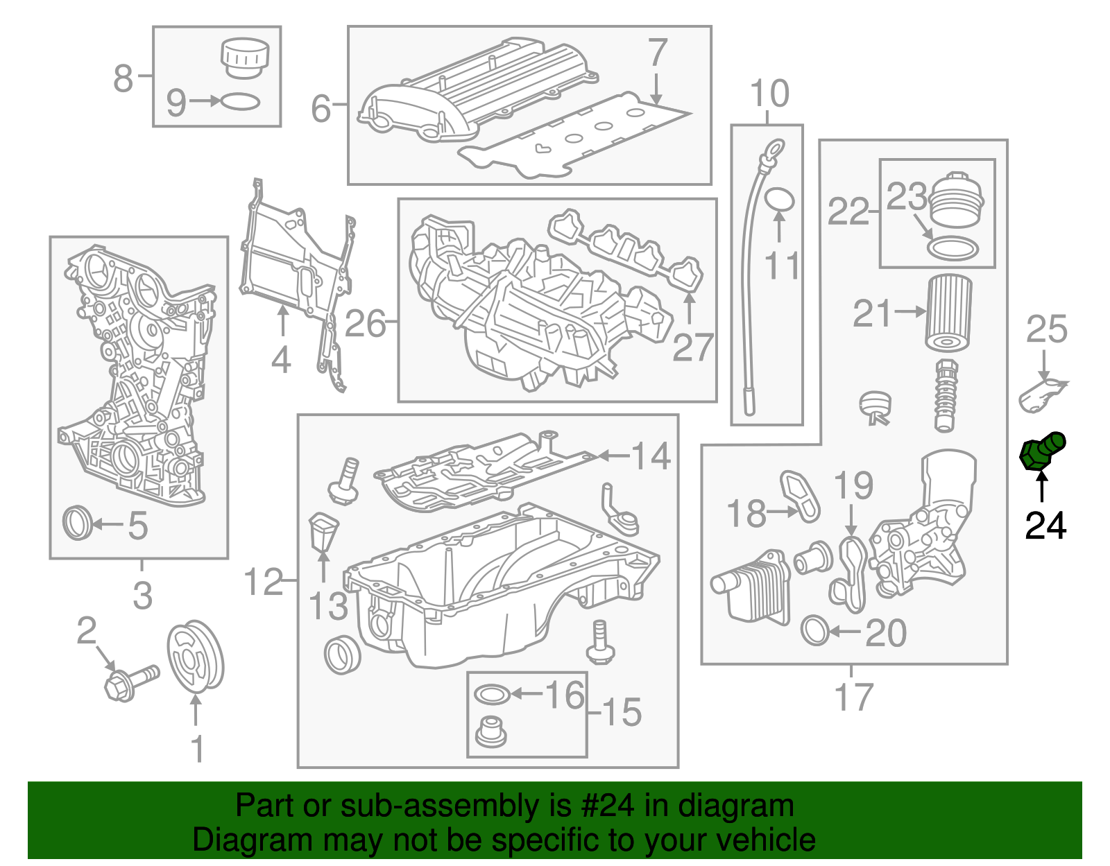 2008-2021 GM Engine Oil Pressure Switch 55581588 GM | GMPartsDirect.com