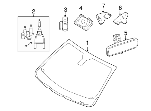 Glass - Windshield for 2009 Volvo V50 | Volvo Parts Counter