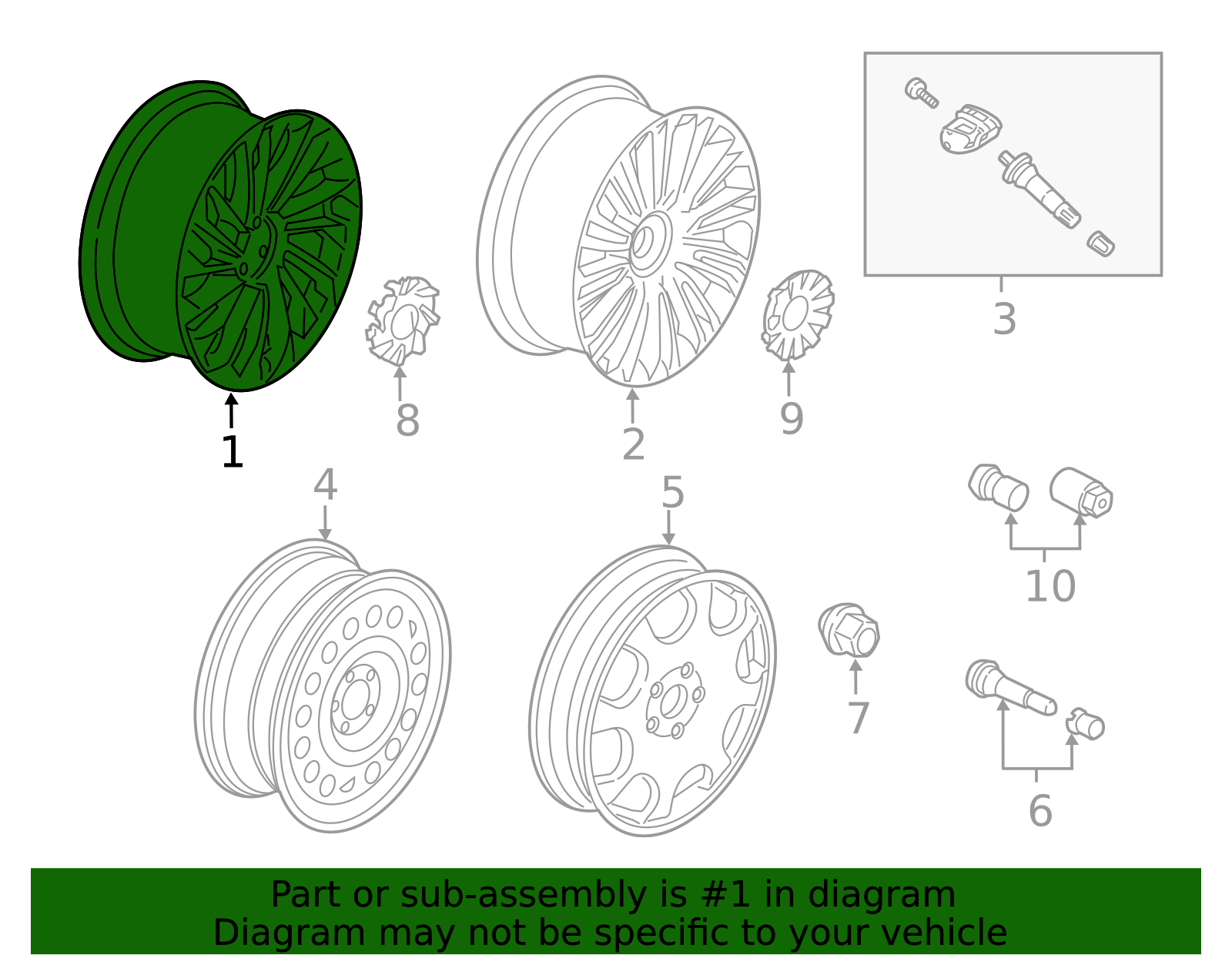 2021-2025 Lincoln Aviator Wheel Assembly MC5Z-1007-A | Varsity Ford