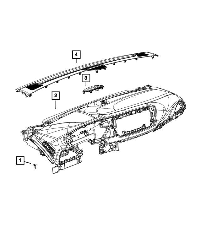 2017-2020 Chrysler Instrument Upper Panel 5SP823X9AF | Mopar Estores