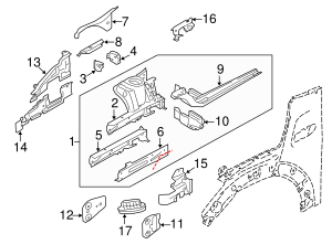 2014-2022 Mini Outer Rail 41-00-7-386-987 | Shop OEM MINI Parts