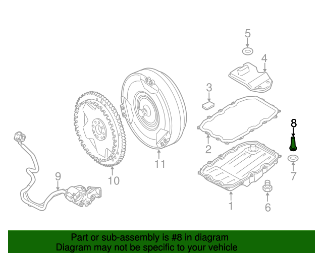 2011-2018 Porsche Cayenne Drain Plug Tube 958-301-437-00 | Sunset ...