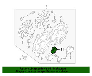 21493-4GA0A | Nissan Fan Cont-M - Genuine OEM | 214934GA0A | Nissan Parts