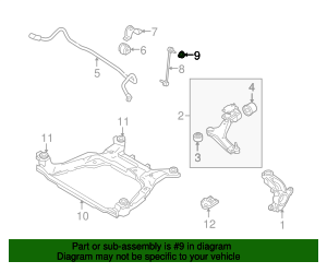 1999-2022 Volvo Stabilizer Link Nut 985930 | TascaParts.com