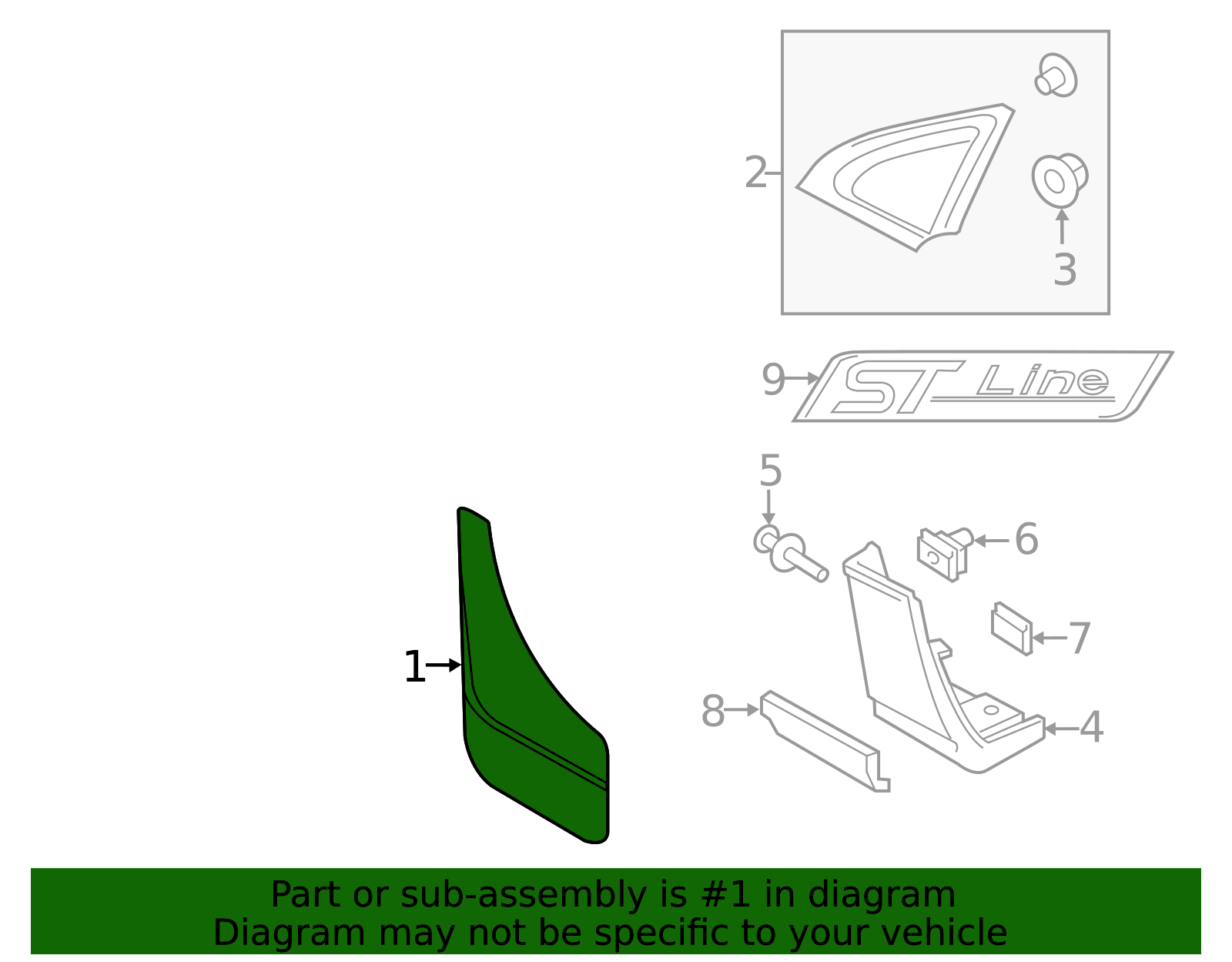 FT4Z-16A550-AA - 2015-2024 Ford Edge - Splash Guards - Molded - Front ...