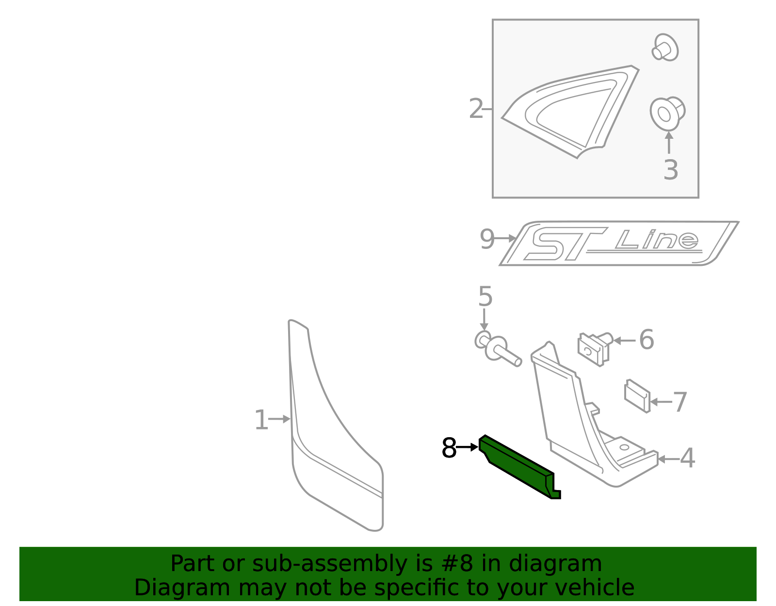 2019-2024 Ford Edge Insert - Driver's Side (LH) GT4Z-16A039-AA ...