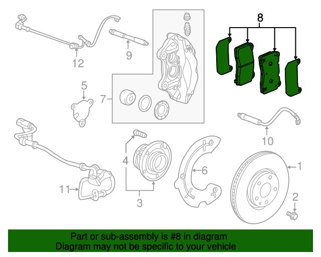 Front Disc Brake Pad Set 85138423 | TascaParts.com