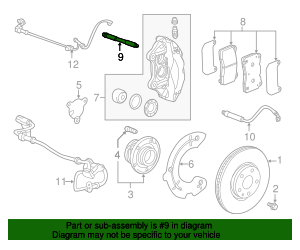25940448 - Front Disc Brake Pad Guide Pin Kit with Springs and Bolts ...