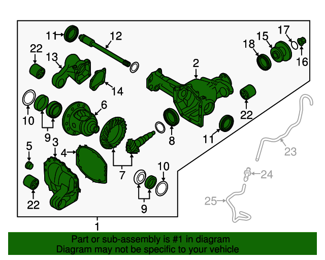 38500-9FV2A - Differential Assembly 2020-2024 Nissan | Nissan Parts ...