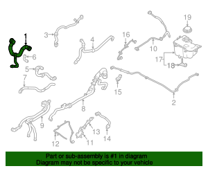 2018-2023 Jaguar F-Pace Upper Hose T4A11765 | JaguarParts.com