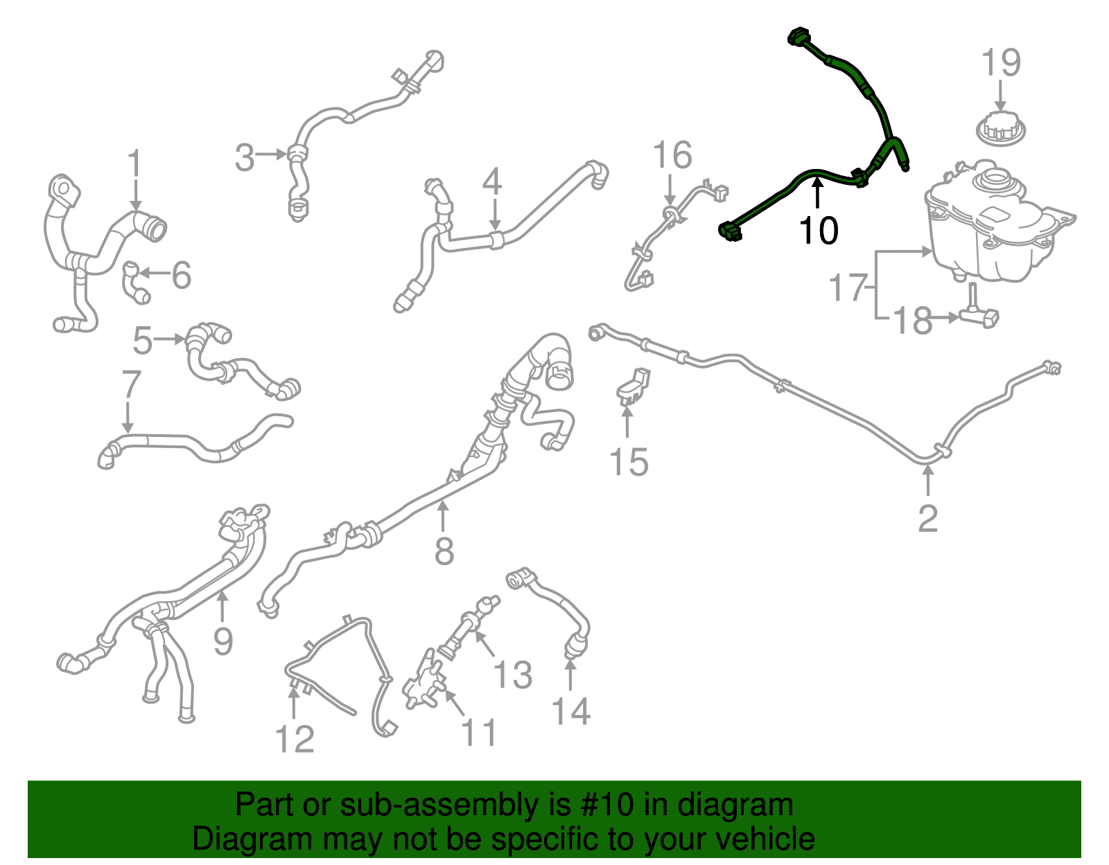 T2H57461 - Vent Hose 2018-2023 Jaguar F-Pace | Land Leaping Genuine ...