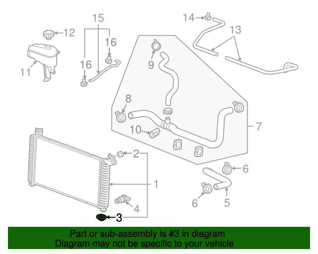 2011-2020 GM Radiator Mount 25955679 GM | GMPartsDirect.com