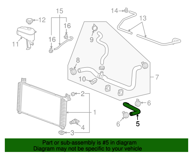 84919468 - Radiator Inlet Hose 2014-2020 GM | AutoNationParts.com